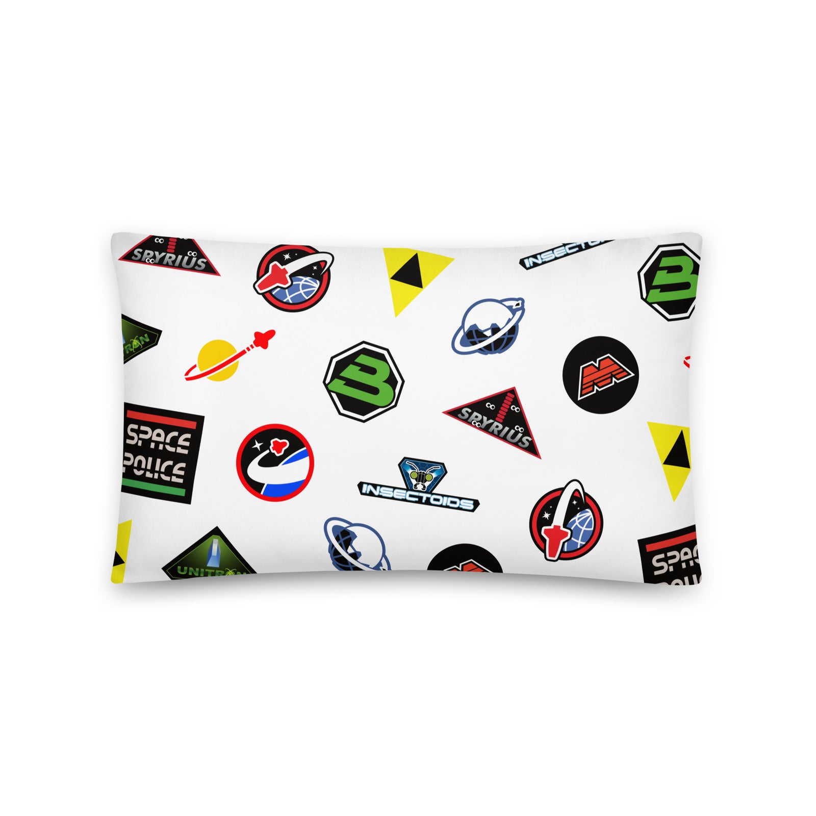 Vintage Space Logo Pattern Basic Pillow