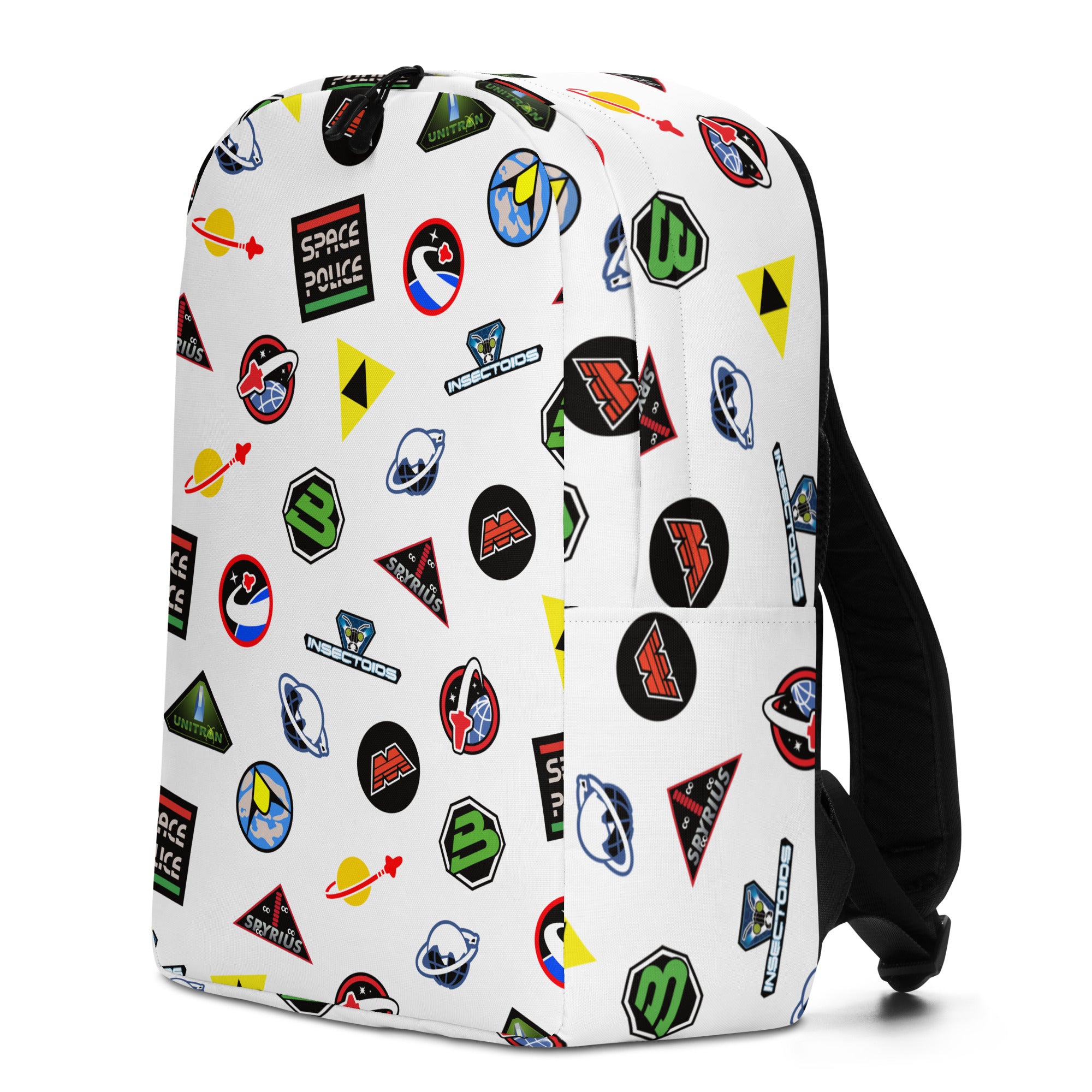 Vintage Space Logo Pattern Minimalist Backpack