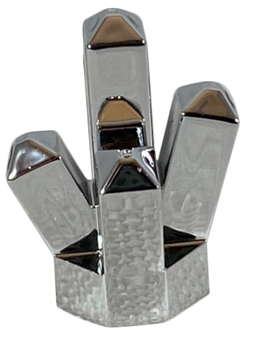 Custom Lego Chrome Plated Rock Crystal 5 Point Gem Part