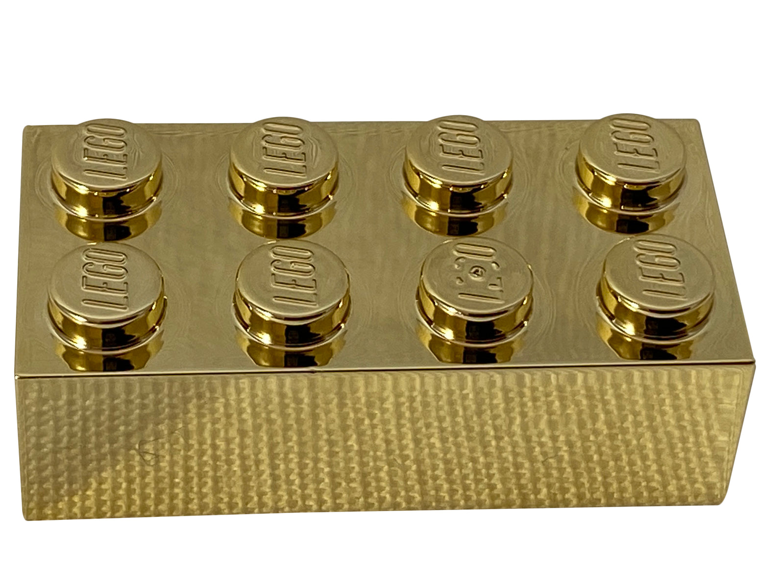 Custom Lego Gold & Chrome Plated 2x4 Brick