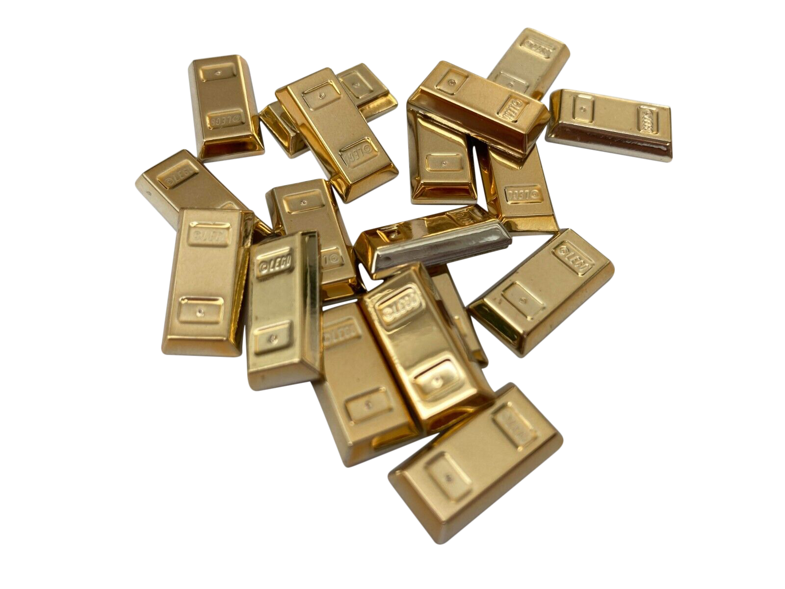 Custom Lego Gold & Chrome Ignot Bar Brick Part