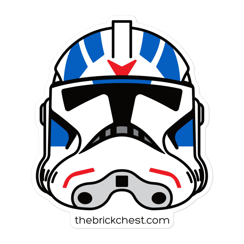 Blue and Red 501st Minifigure Helmet Sticker